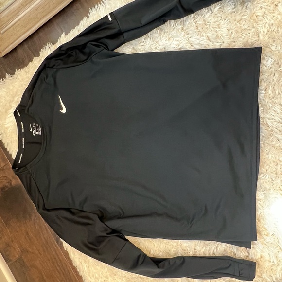 Nike | Shirts | Black Nike Dri Fit Long Sleeved Thicker Material Than ...